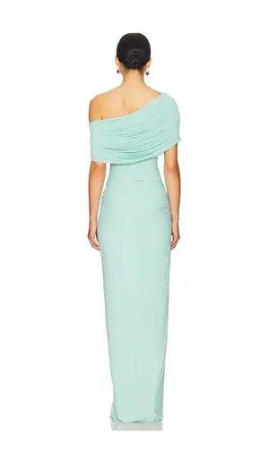 DEME BY GABRIELLA Katya Drape Neckline Dress