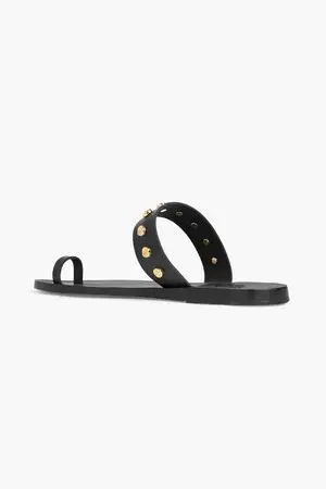 ANCIENT GREEK SANDALS Thalia Shell Embellished Leather Slides