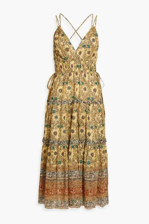 Ulla Johnson Rosa Ruffled Printed Cotton-blend Midi Dress
