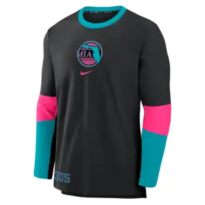 Nike Miami Marlins Authentic Collection City Connect Player Dri-fit Mlb Pullover Jacket
