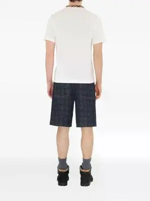 Burberry Checked-trim Cotton T-shirt