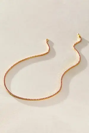 LOVER'S TEMPO Tennis Necklace - Gold/pink