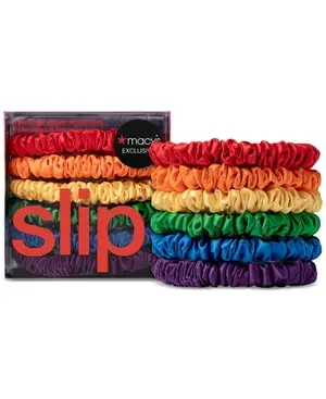 Slip 6-piece Pure Silk Skinny Scrunchies - Rainbow