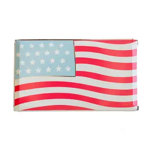 JOLLITY & CO 4th Of July American Flag Dinner Plates - Assorted Pre-pack