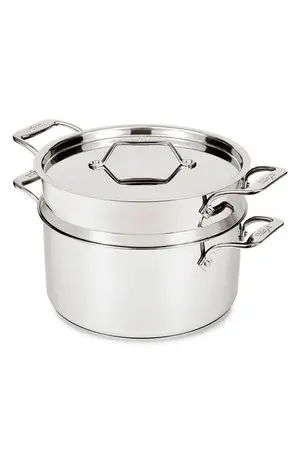 ALL-CLAD Simply Strain 8-quart Stainless Steel Multipot With Insert - Silver