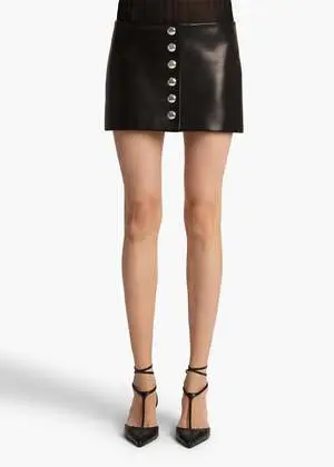 Khaite Jaxon Leather Skirt
