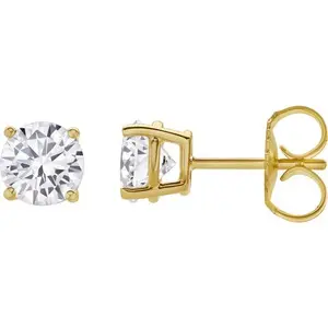 LUVMYJEWELRY 2 Ct Tw Lab Grown Round Diamond 14k Gold Stud Earrings - 14k Yellow Gold