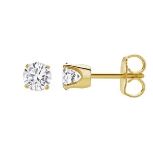 LUVMYJEWELRY 1.5 Ct Tw Lab Grown Round Diamond Stud Earrings In 14k Gold - 14k Yellow Gold