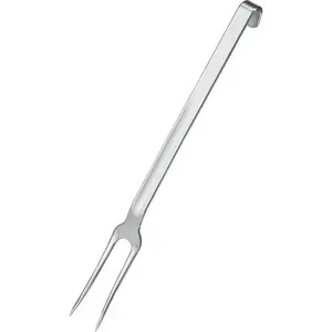 ROSLE Stainless Steel Roasting Fork With Hook Handle - Silver