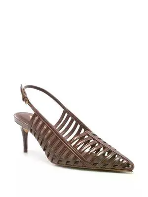 ANDREA CARRANO 70mm Leather Slingback Pumps