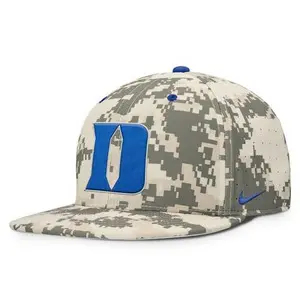 Nike Duke Blue Devils 2025 Dugout True Performance Fitted Hat - Camo