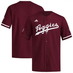 Adidas Texas A&m Aggies Reversible Retro Full-button Baseball Jersey