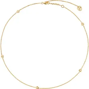Burberry Shield Chain Necklace - Gold/clear