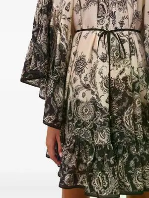 Zimmermann Paisley-print Ruffled Dress
