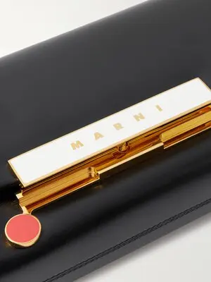Marni Embellished Leather Shoulder Bag