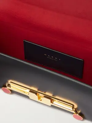 Marni Embellished Leather Shoulder Bag