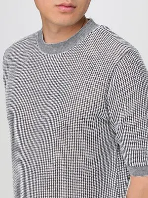 BALLANTYNE Textured Knit Pullover - Blue