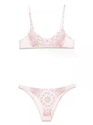 Attico Paisley-print Bikini - Pink