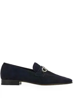 FERRAGAMO Gancini Suede Loafers