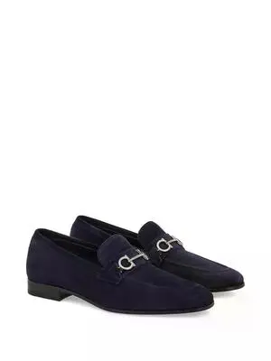 FERRAGAMO Gancini Suede Loafers