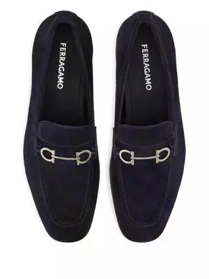 FERRAGAMO Gancini Suede Loafers