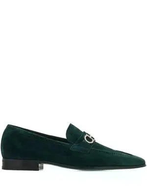 FERRAGAMO Gancini Suede Loafers