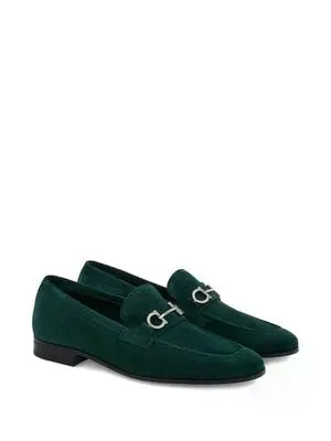 FERRAGAMO Gancini Suede Loafers
