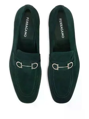 FERRAGAMO Gancini Suede Loafers