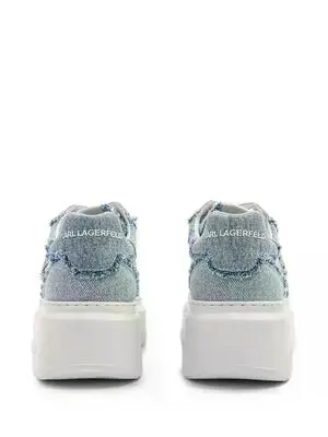 Karl Lagerfeld Anaka Denim Lace-up Sneakers - Blue