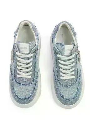 Karl Lagerfeld Anaka Denim Lace-up Sneakers - Blue