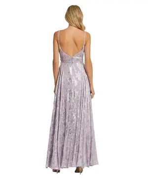 Mac Duggal Braided Strap Ruched Top Gown