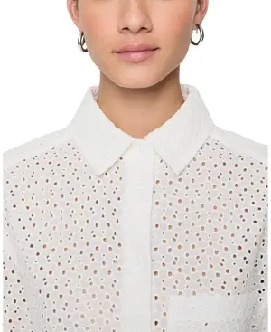 Rebecca Minkoff Juna Crop Eyelet Top
