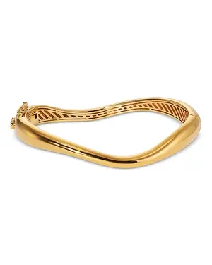 Nadri Alma Wavy Bangle Bracelet - Gold