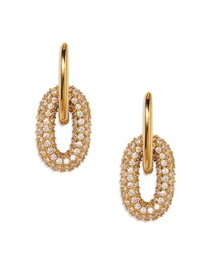 Nadri Alma Pave Doorknocker Drop Earrings - Gold