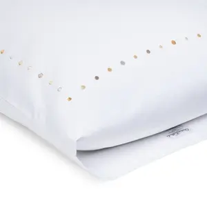 CHRISTIAN FISCHBACHER Twinkle Embroidered Sateen Euro Sham