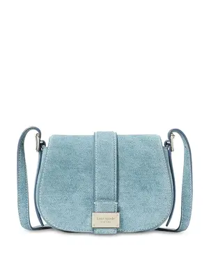 Kate Spade New York Printed Suede Mini Saddle Bag