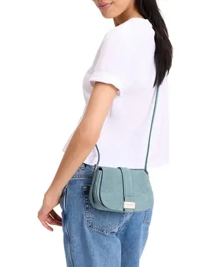 Kate Spade New York Printed Suede Mini Saddle Bag