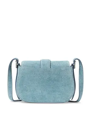 Kate Spade New York Printed Suede Mini Saddle Bag