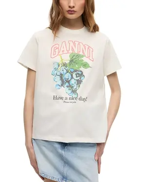 GANNI Logo Graphic Tee
