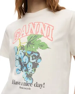 GANNI Logo Graphic Tee