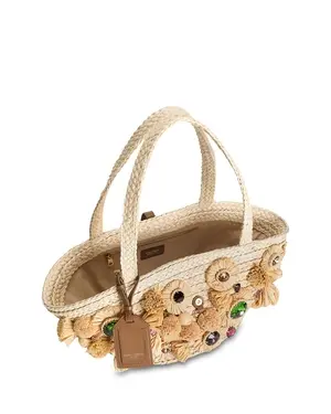 Dolce & Gabbana Embellished Straw Tote