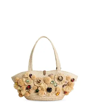 Dolce & Gabbana Embellished Straw Tote