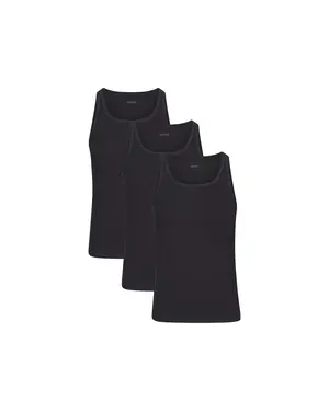 SKIMS Cotton Rib Tank, 3 Pack - Onyx