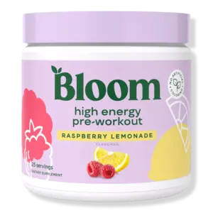 BLOOM High Energy Pre-workout Raspberry Lemonade Supplement Powder - One-color