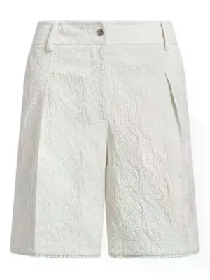 Etro Paisley Jacquard Bermuda Shorts - White