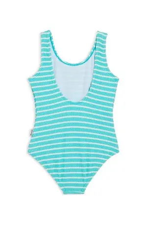 LIMEAPPLE Crinkle One Piece Swimsuit - Blue Radiance Stripe