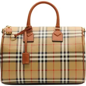 Burberry Check Bowling Bag - Archive Beige/briar Brown