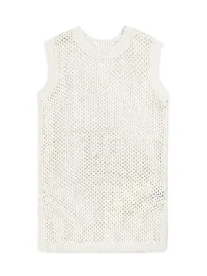 LIMEAPPLE Crochet Knit Swim Coverup - White