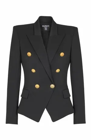 Balmain Grain De Poudre Fitted Jacket