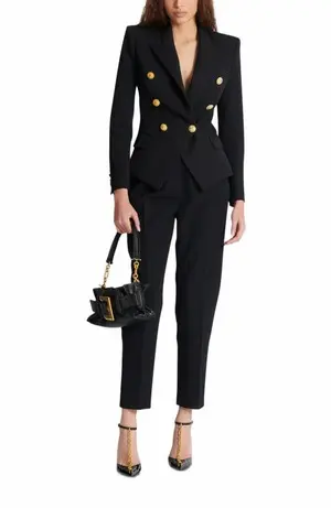 Balmain Grain De Poudre Fitted Jacket
